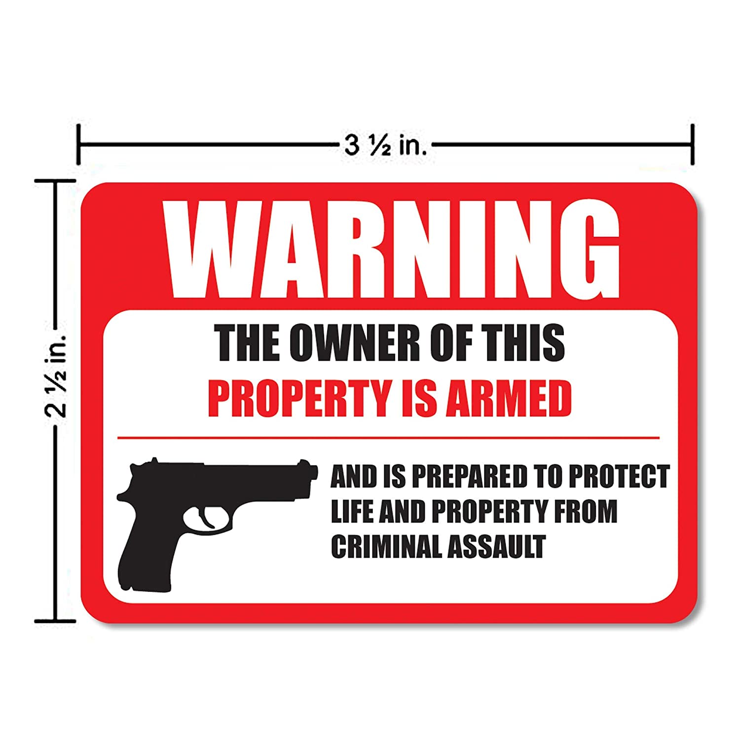 PROTECTED BY ARMED PROPERTY OWNER Vinyl Decal - Dinosaurized: An Army Store